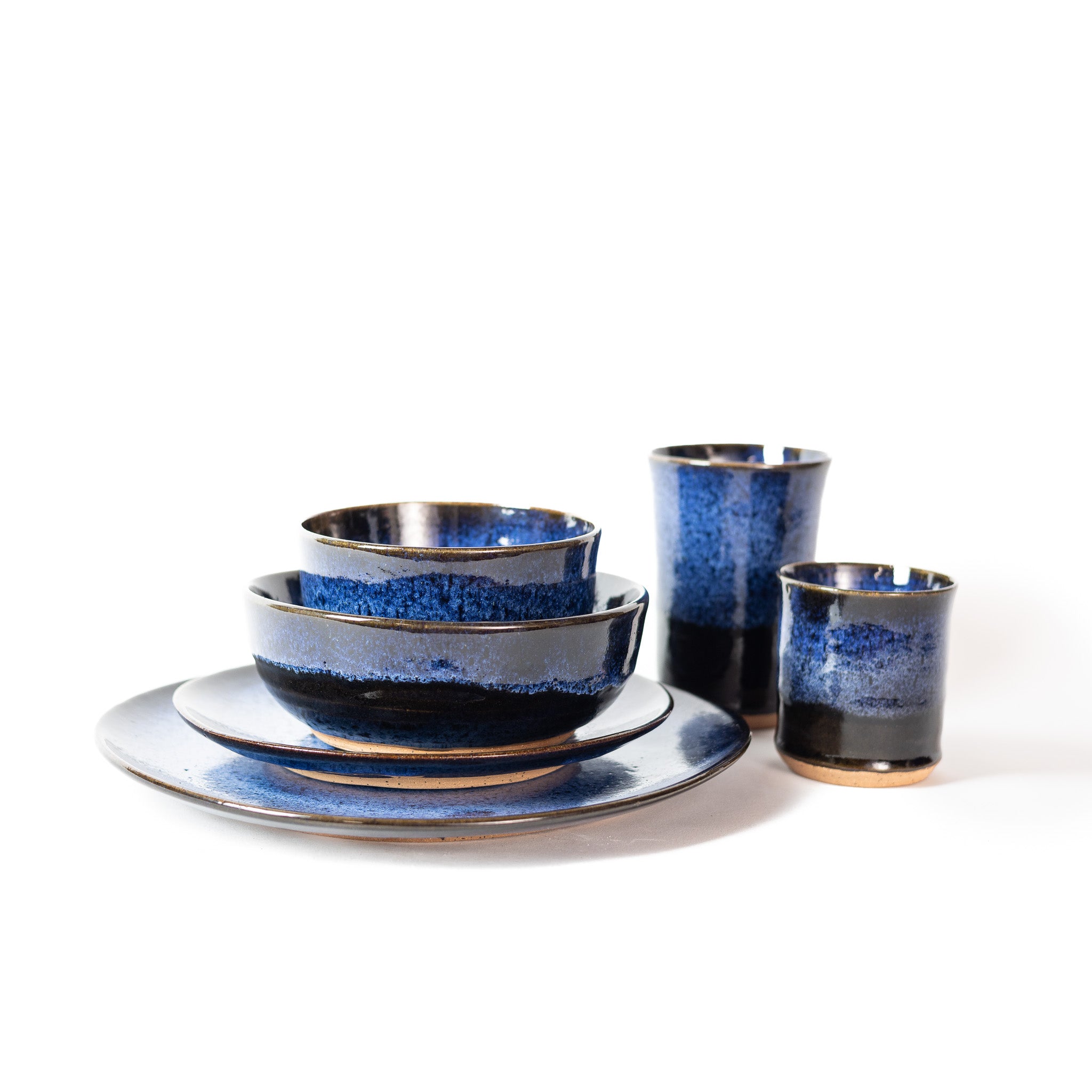 Midnight 6-Piece Dinnerware Set | Sarah Sunshine Pottery